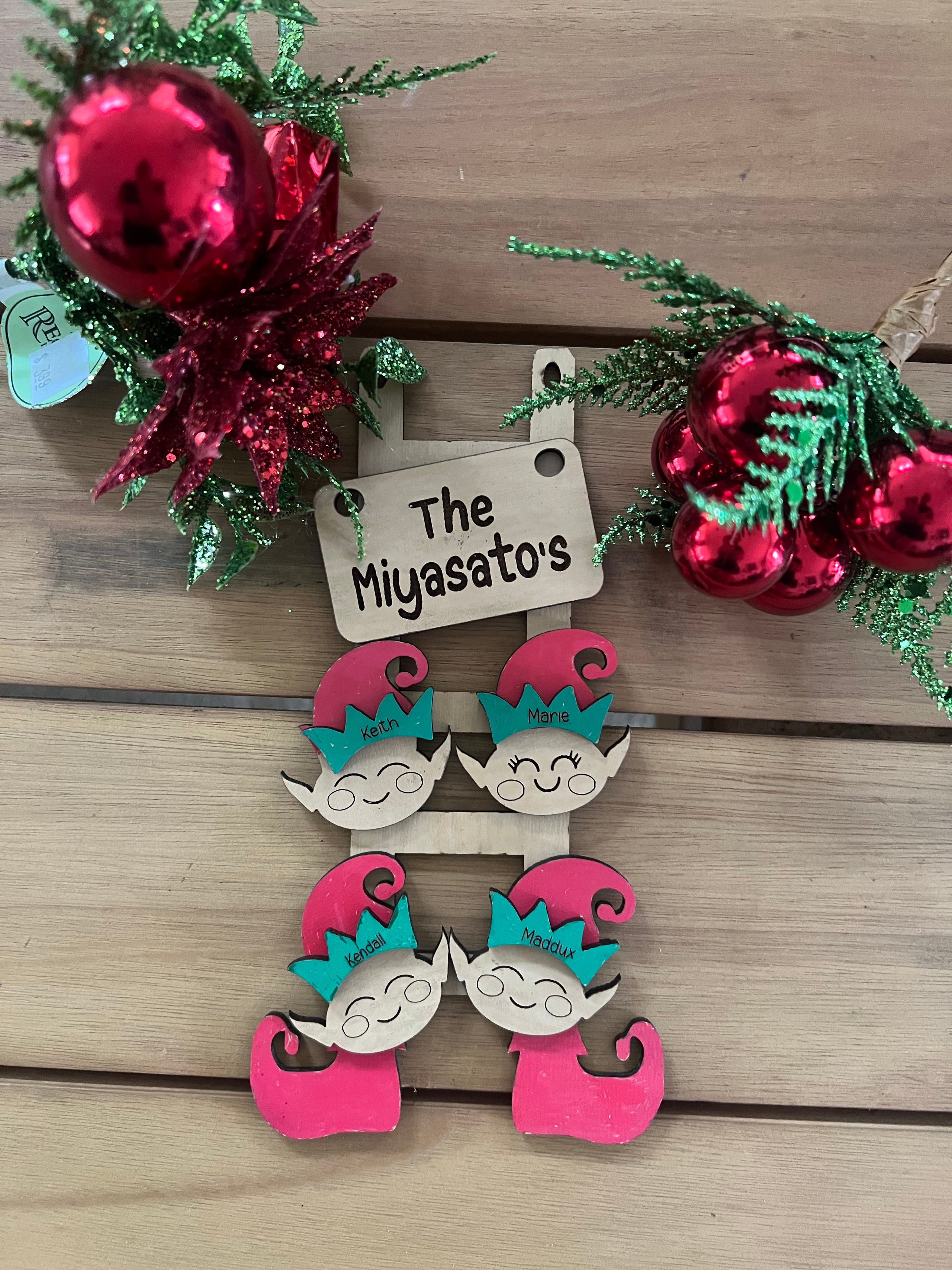 Family Elves Ornament with Ladder | Kaikea Designs, LLC